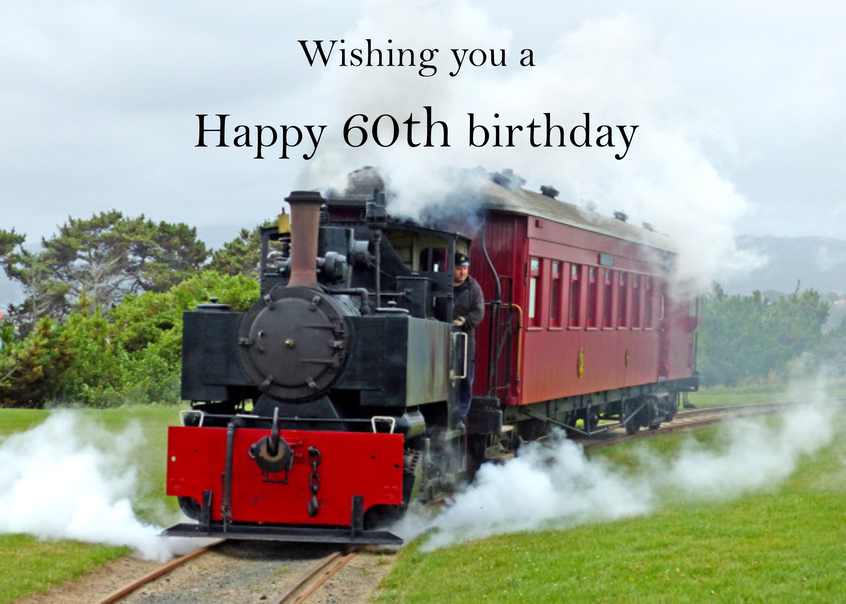 Steam Train 60th Birthday Card Can Supply Other Ages | Etsy UK