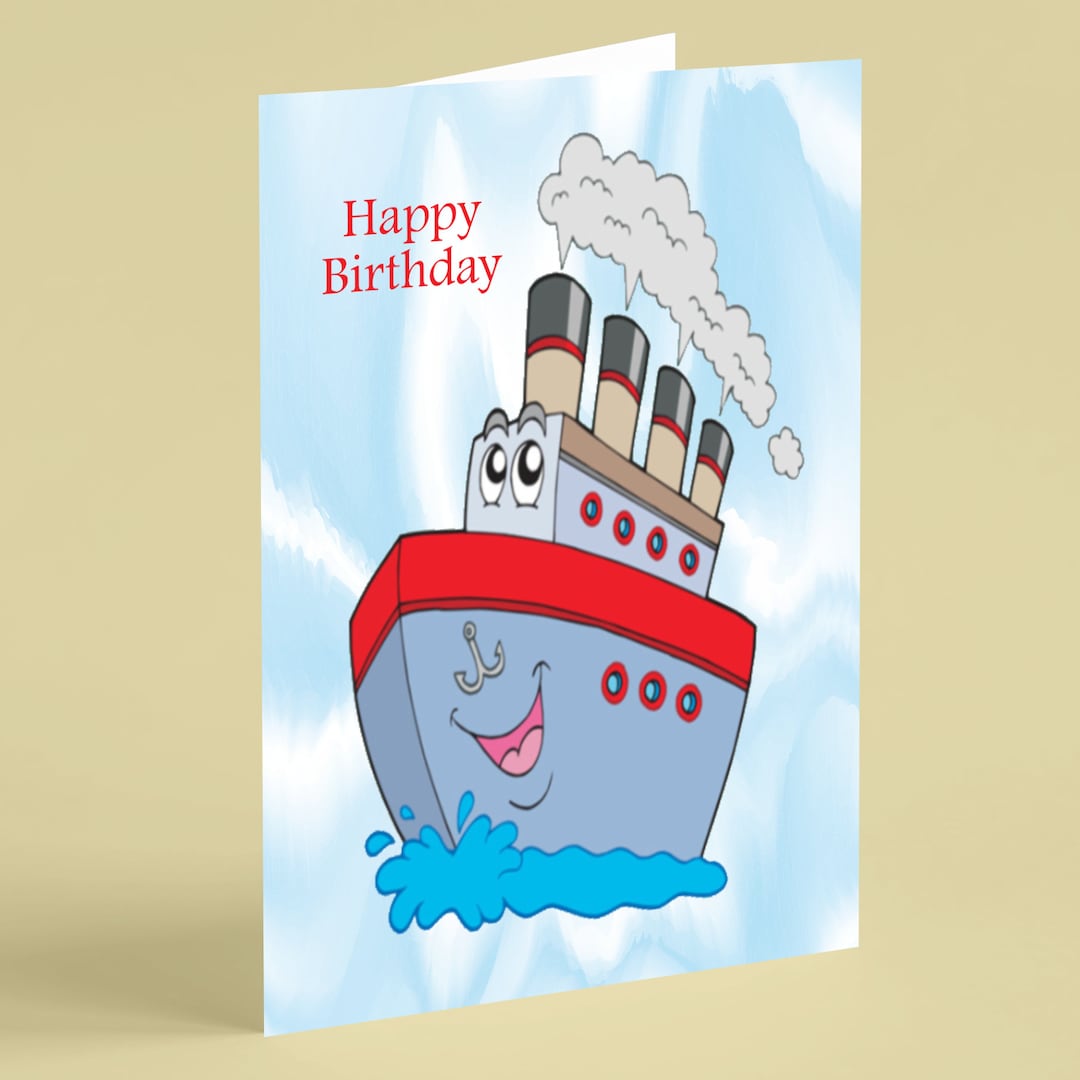 Happy Ship Birthday Card Beebooh Cards - Etsy