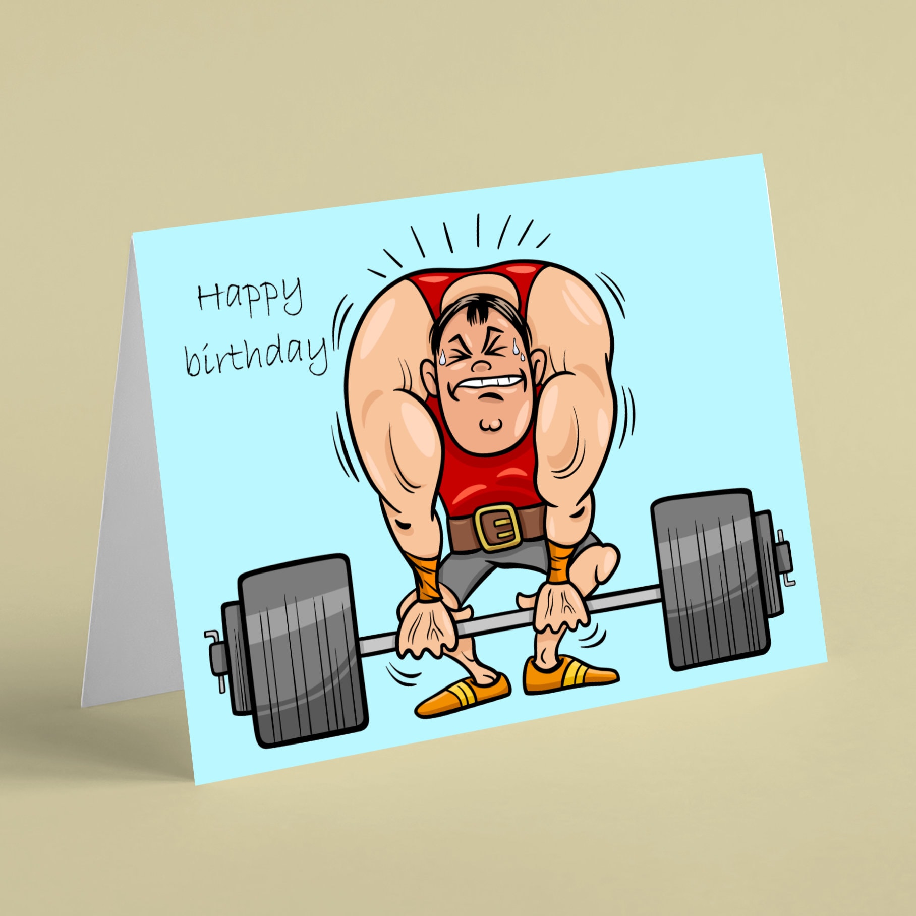 Weightlifter Birthday Card Beebooh Cards - Etsy