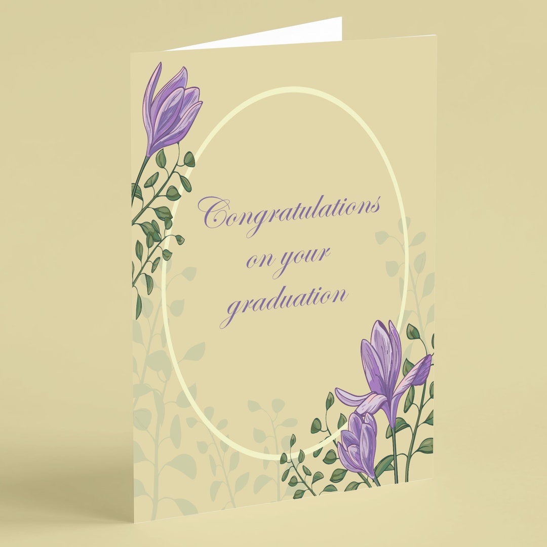 Floral Passed Degree Graduation Card Beebooh Cards - Etsy