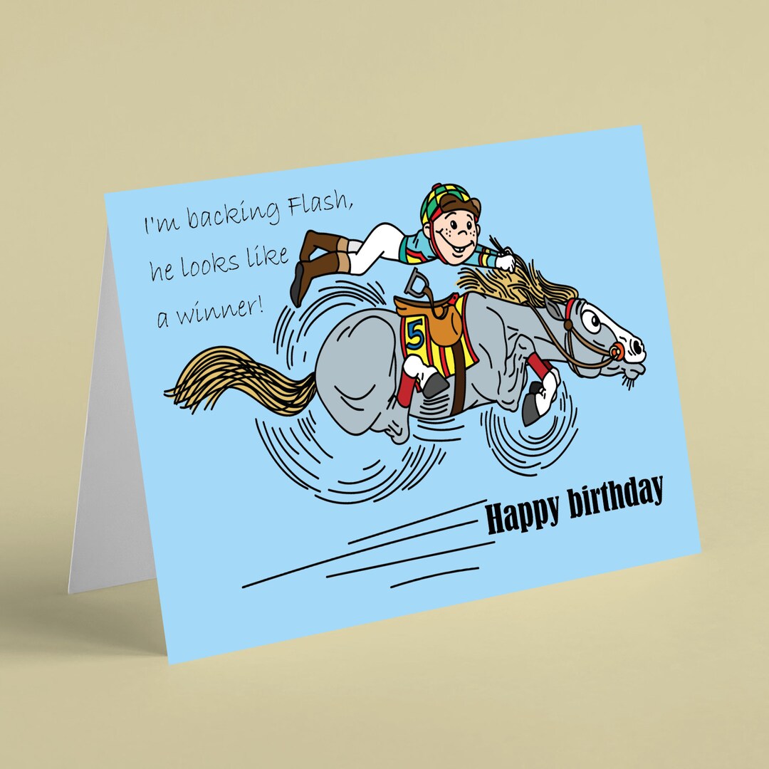 Flash the Winner Humour Birthday Card Beebooh Cards - Etsy