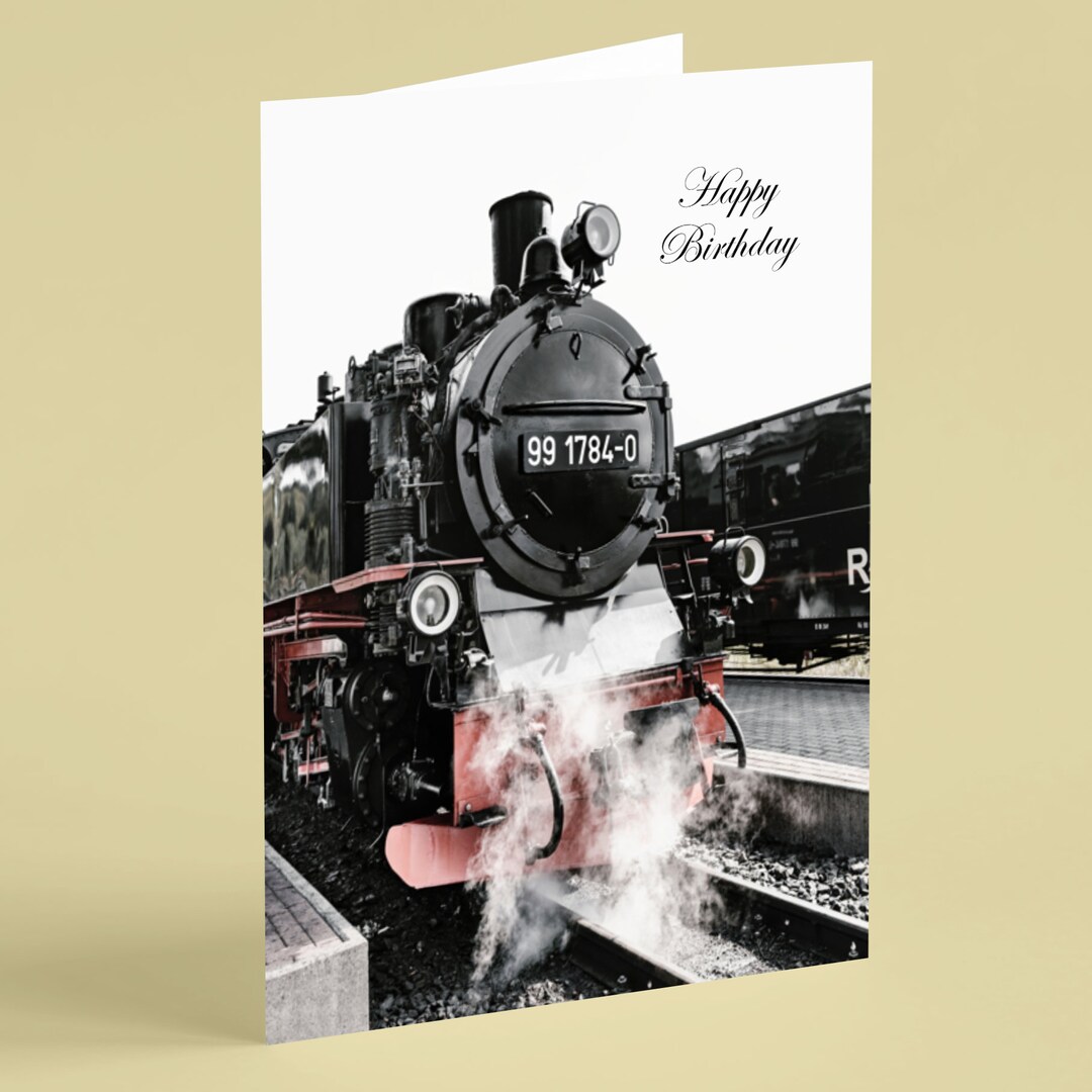 Steam Train Birthday Card - Beebooh Cards - Etsy