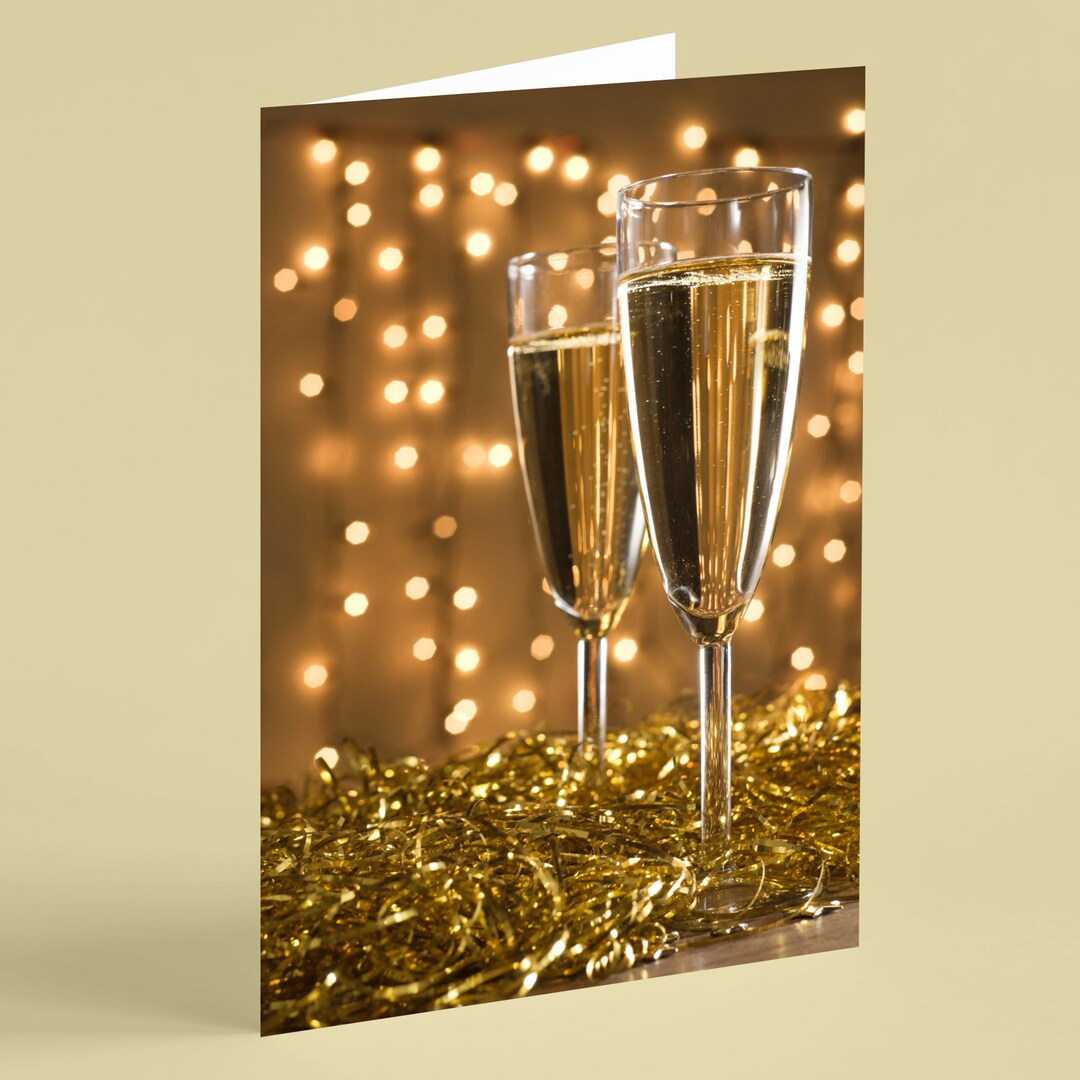 Champagne Glasses Birthday Card Beebooh Cards - Etsy