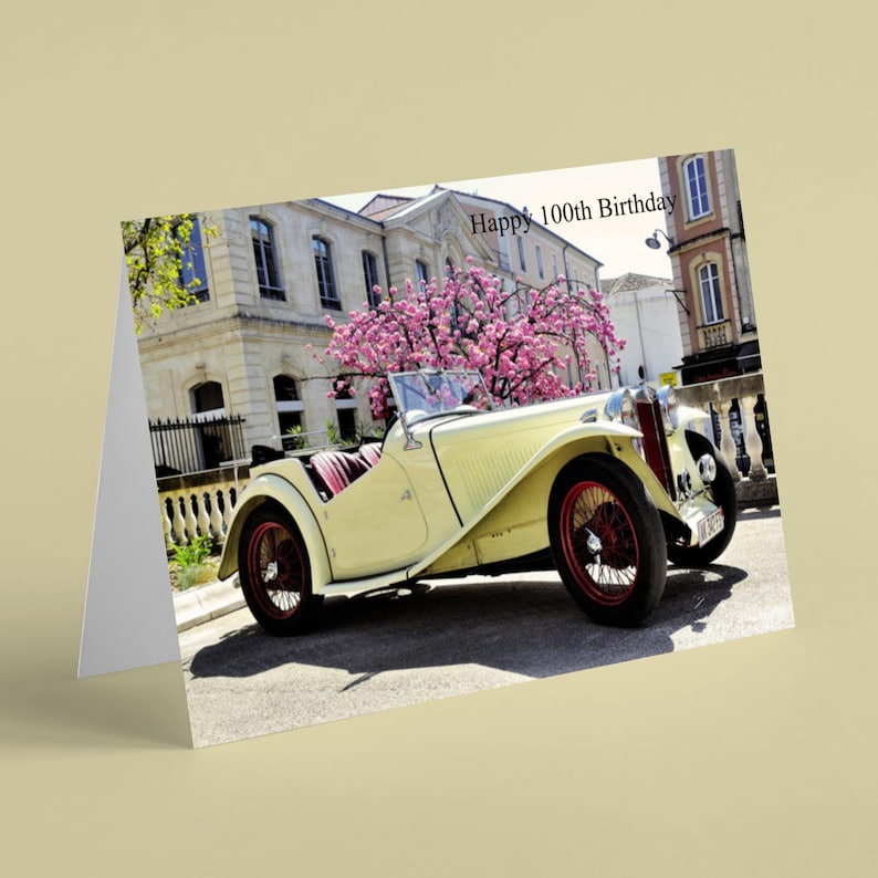 Vintage Car 100th Birthday Card We Can Supply This Card in Any Age ...