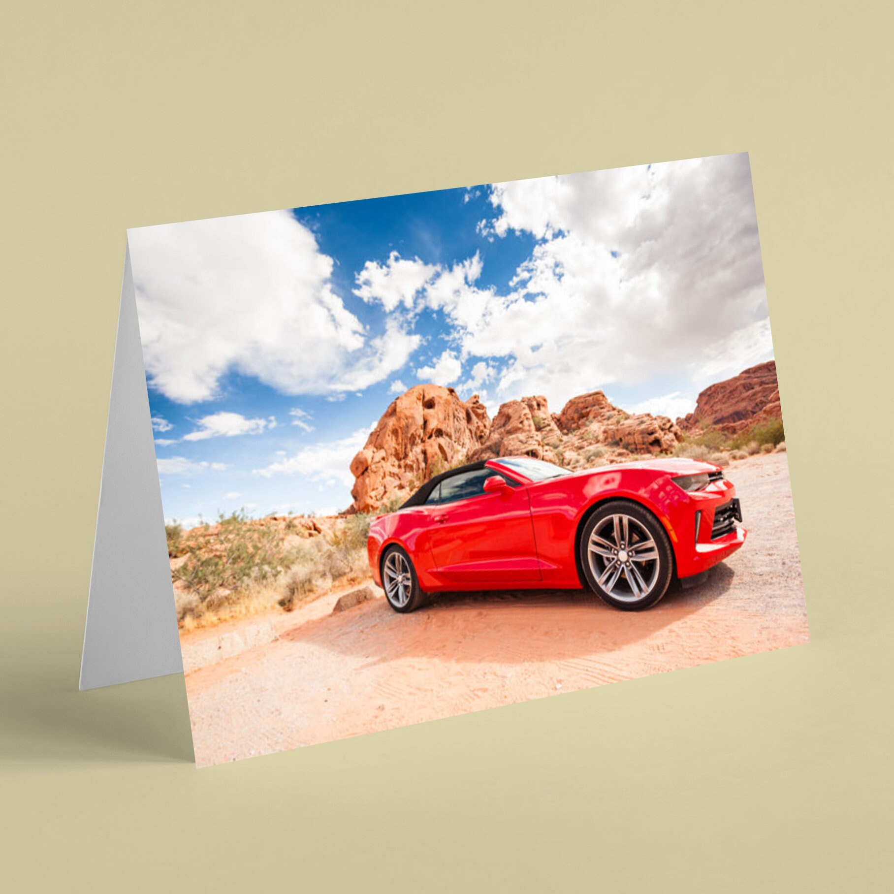 Red Chevrolet Camaro Car Birthday Card - Beebooh Cards - Etsy