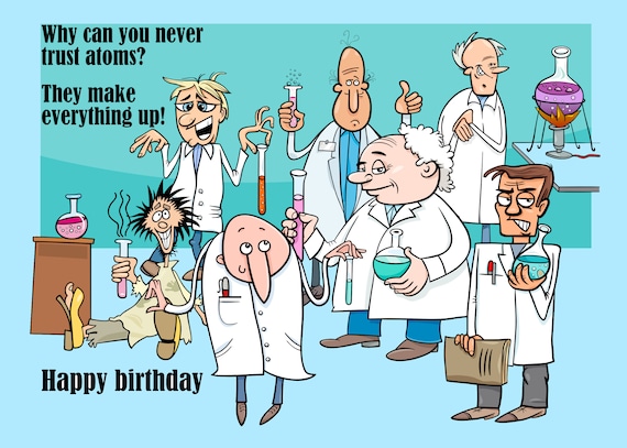 Crazy Scientists Humour Birthday Card Beebooh Cards | Etsy