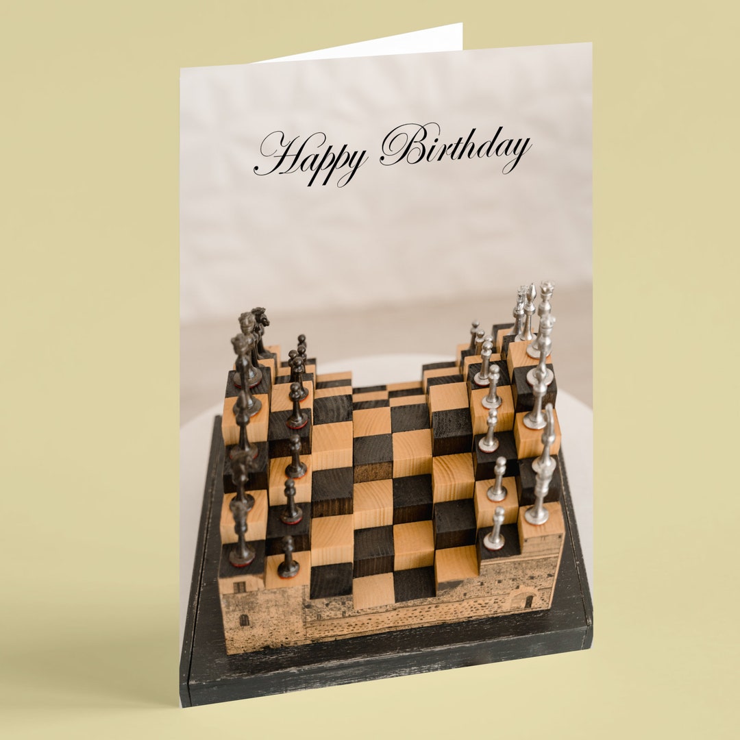Unique Chess Board Birthday Card Beebooh Cards - Etsy