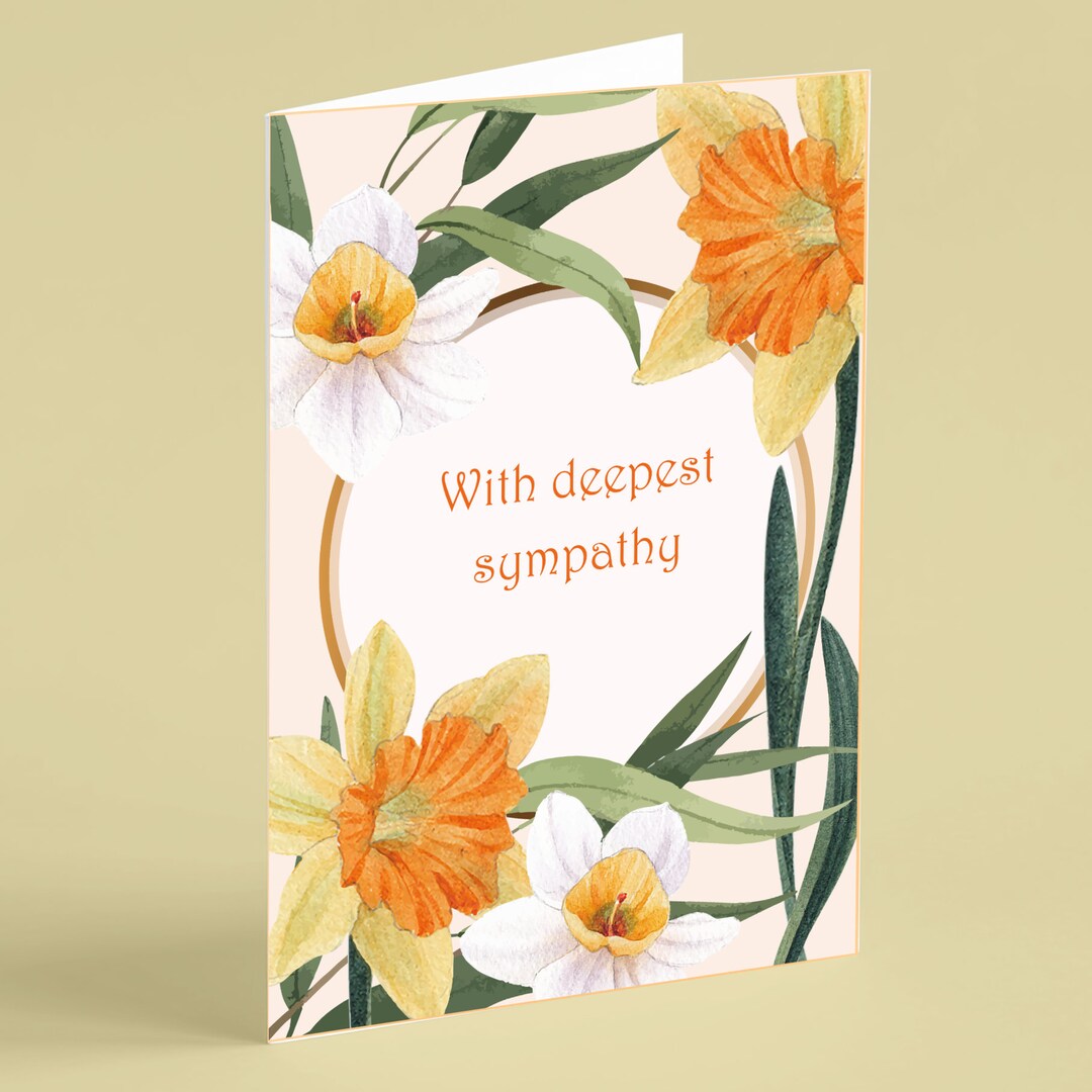 Beautiful Daffodils Sympathy / Comfort Card - Beebooh Cards - Etsy