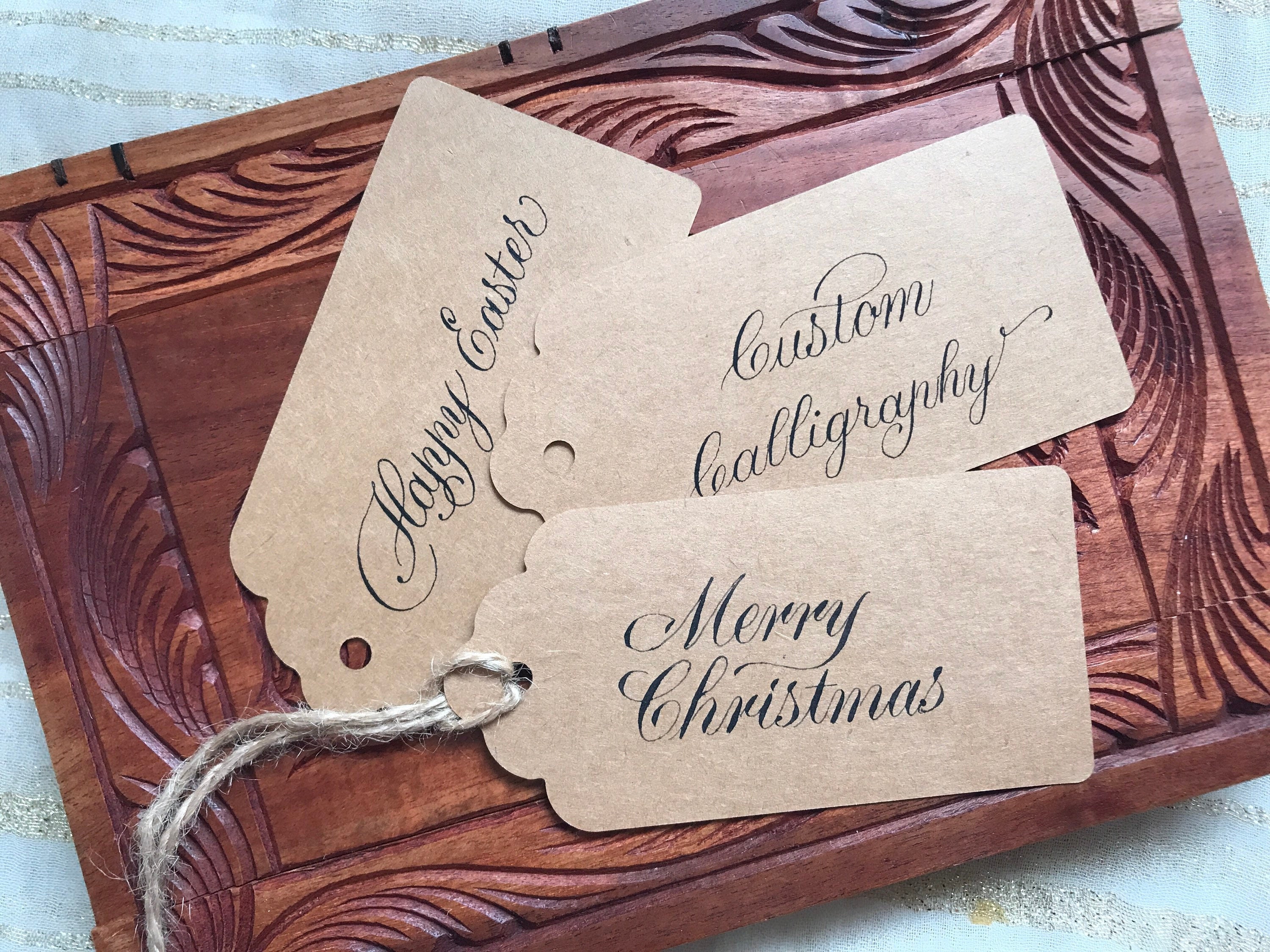 Hand-written Personalised Calligraphy Name Tags, Gifts/birthdays ...