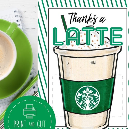 Teacher Thank You Card Printable Coffee Gift Card Holder - Etsy