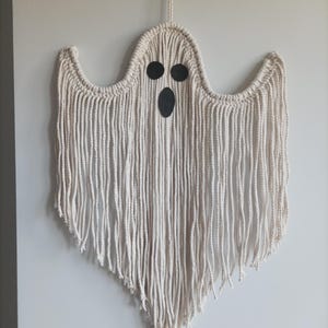 Halloween Macrame Spooky Wall Hanging Ghost, Wall Hanging Halloween ...