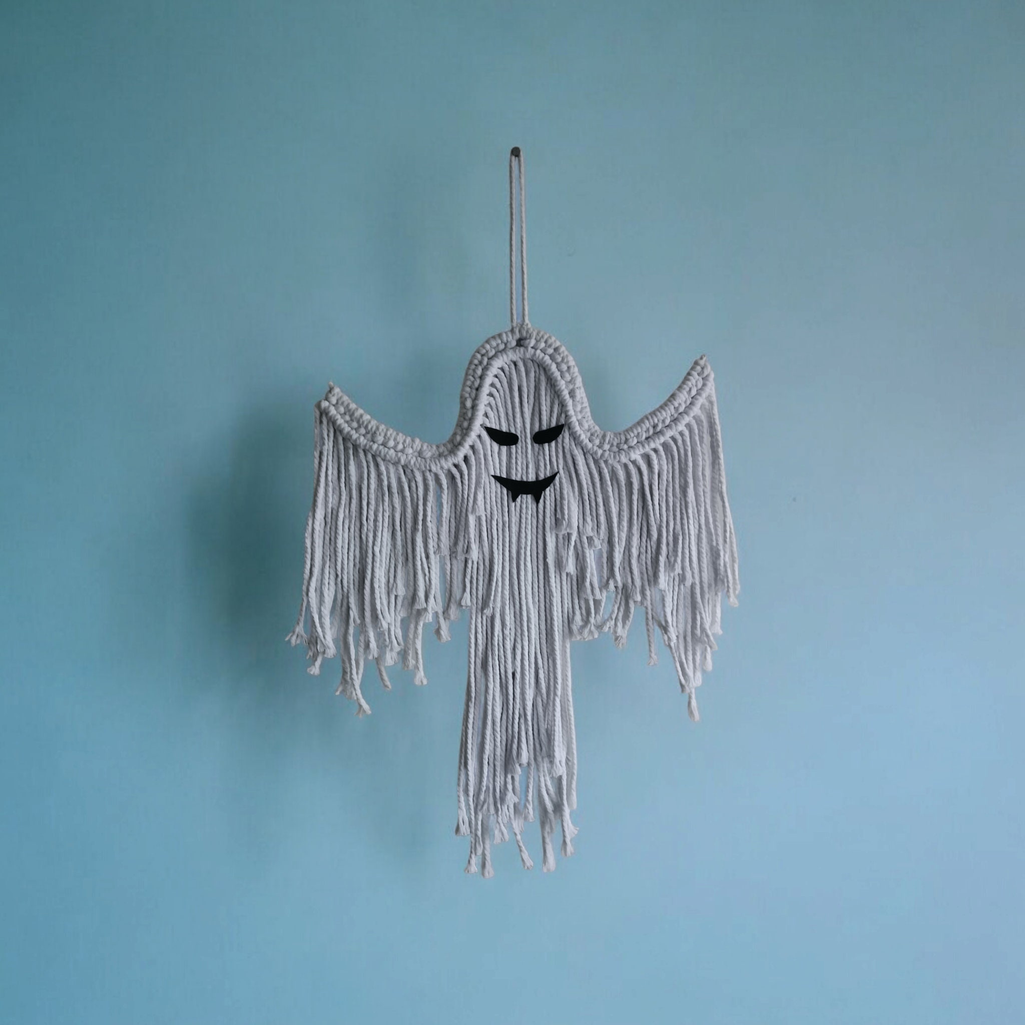 Halloween Macrame Spooky Wall Hanging Ghost Wall Hanging Halloween Gift ...