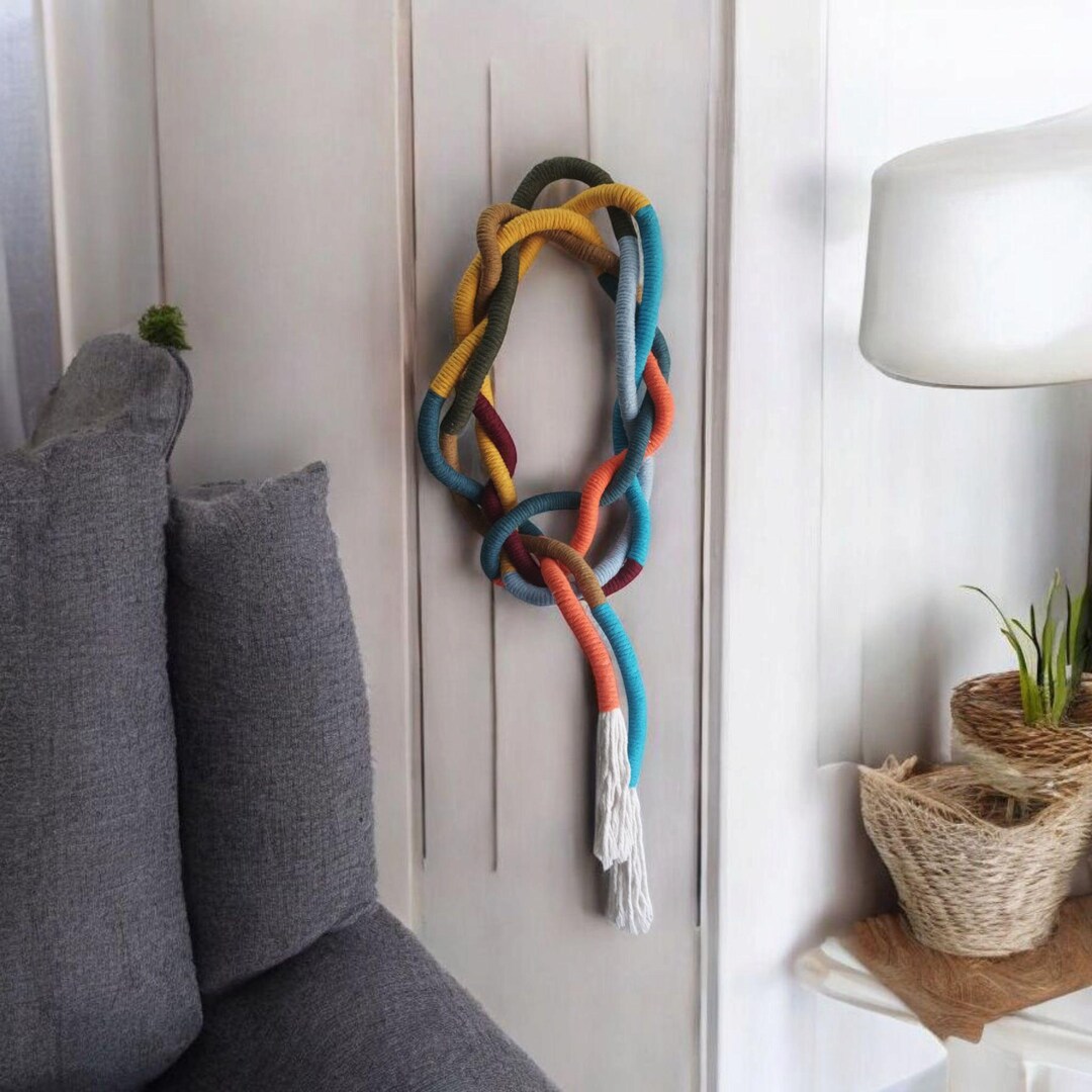 Istanbul Fiber Art Wall Sculpture: Celtic Knot Rope Art - Etsy