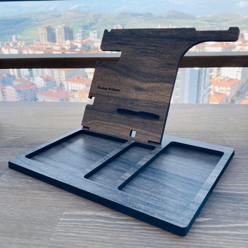 Personalized Mens Gift Wooden Phone Stand Gift for Boyfriend - Etsy