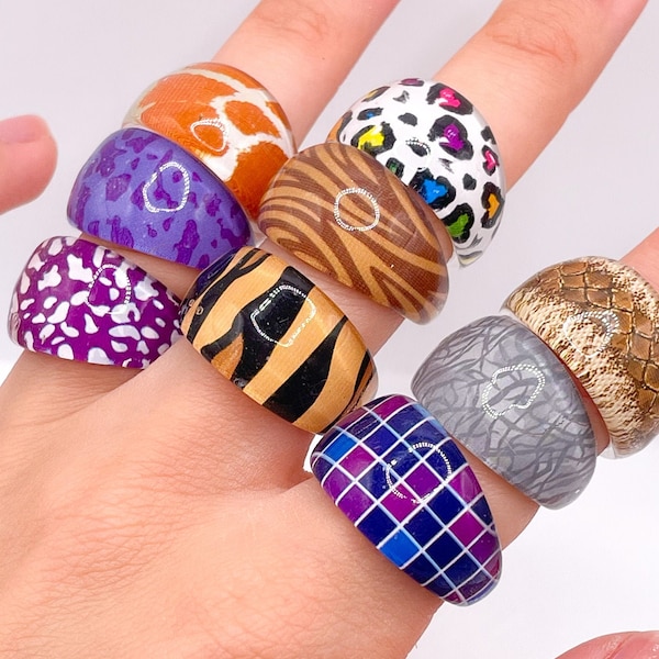 Acrylic Rings - Etsy