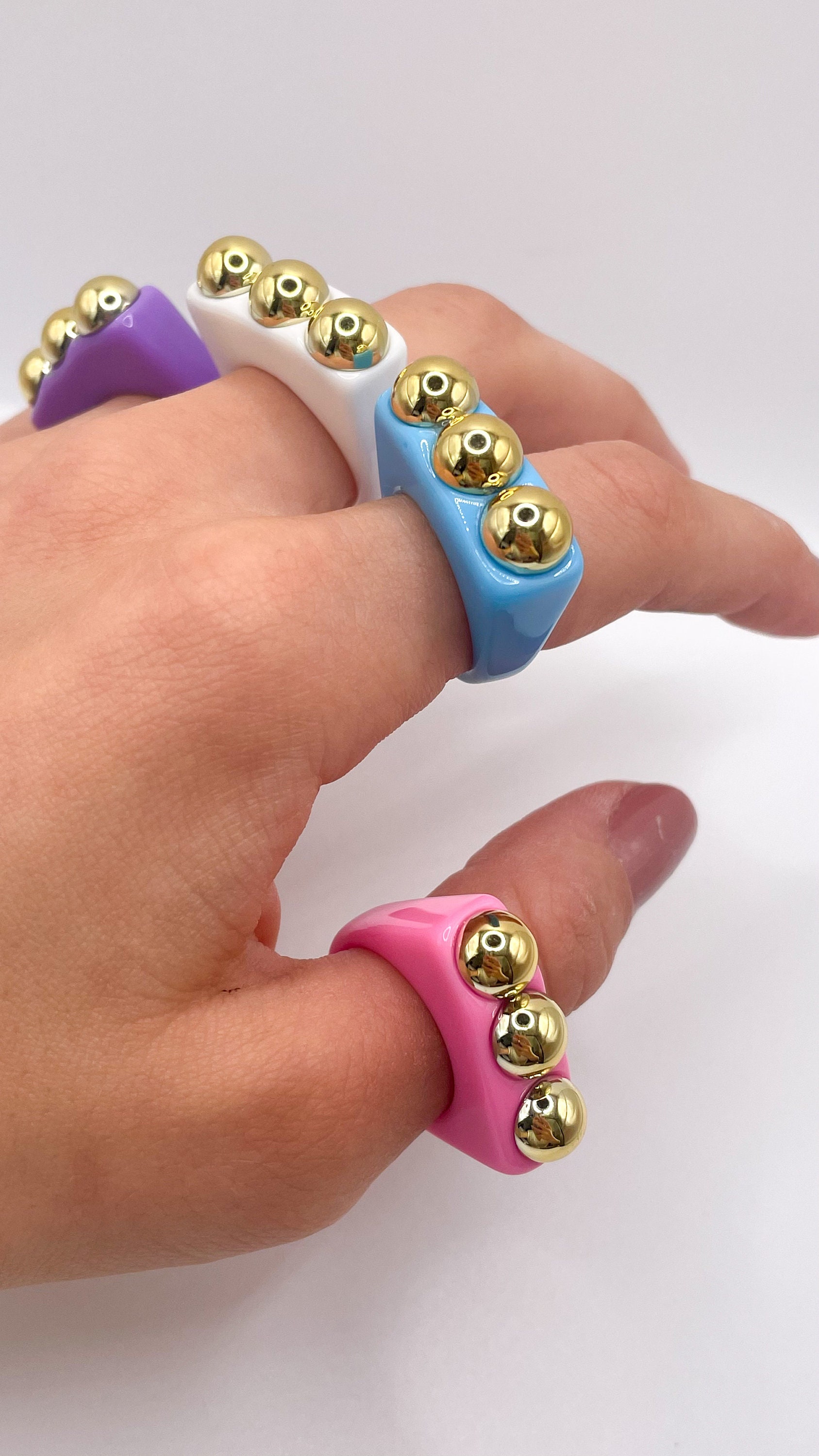 Chunky Y2K Statement Fashion Rings // 90's Style With - Etsy UK