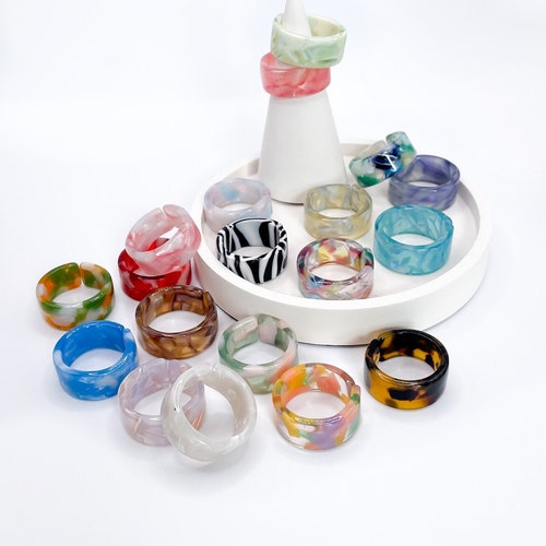 Resin Rings - Etsy