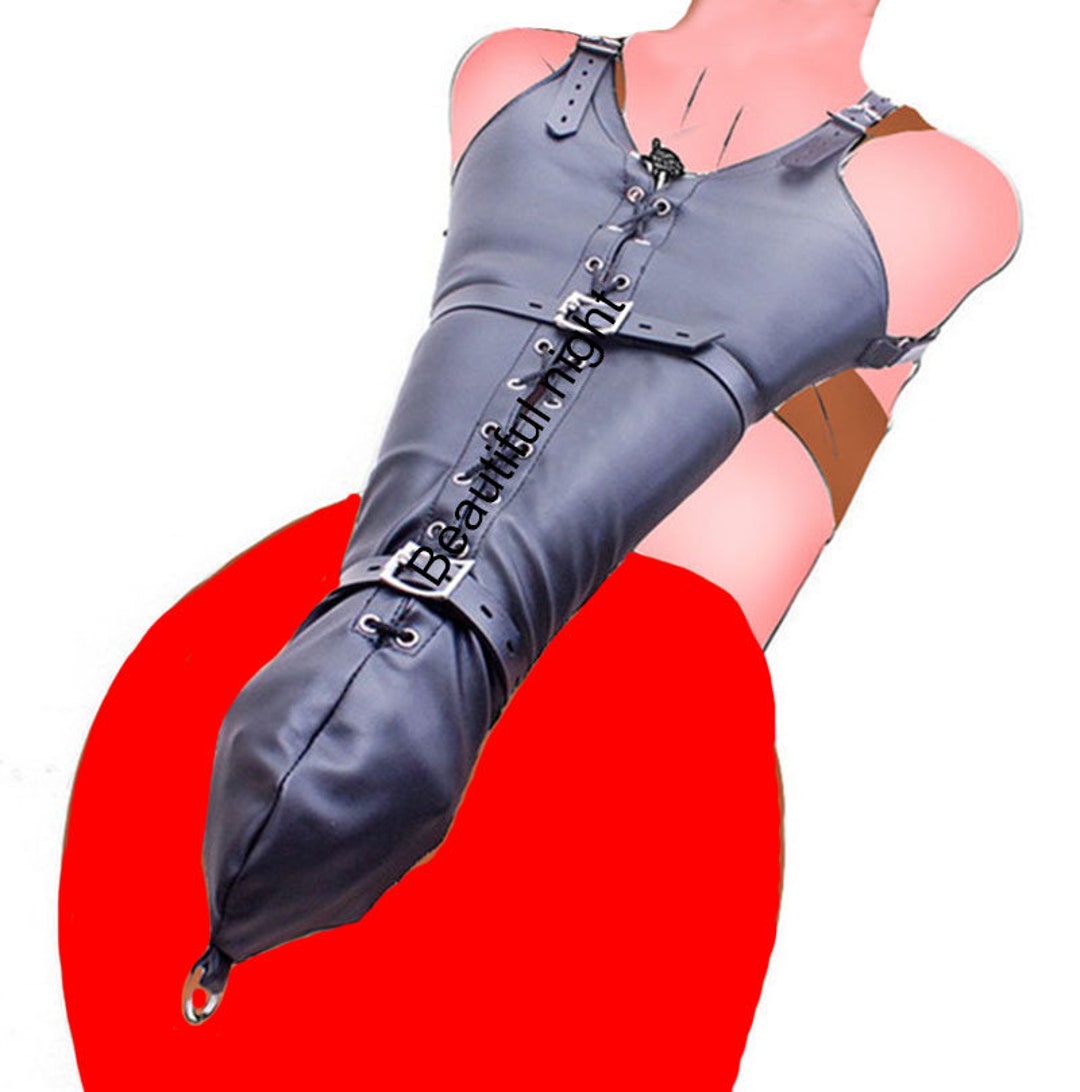 Armbinder Handschuh Ärmel,hinter Rücken Bondage Armbinder / BDSM Leder Handschellen Zwangsjacke ...