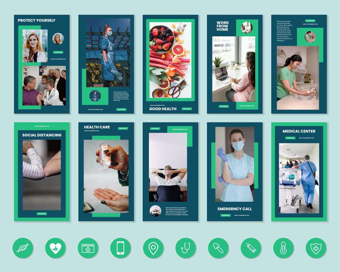 Medical Canva Templates Medical Social Media Templates - Etsy