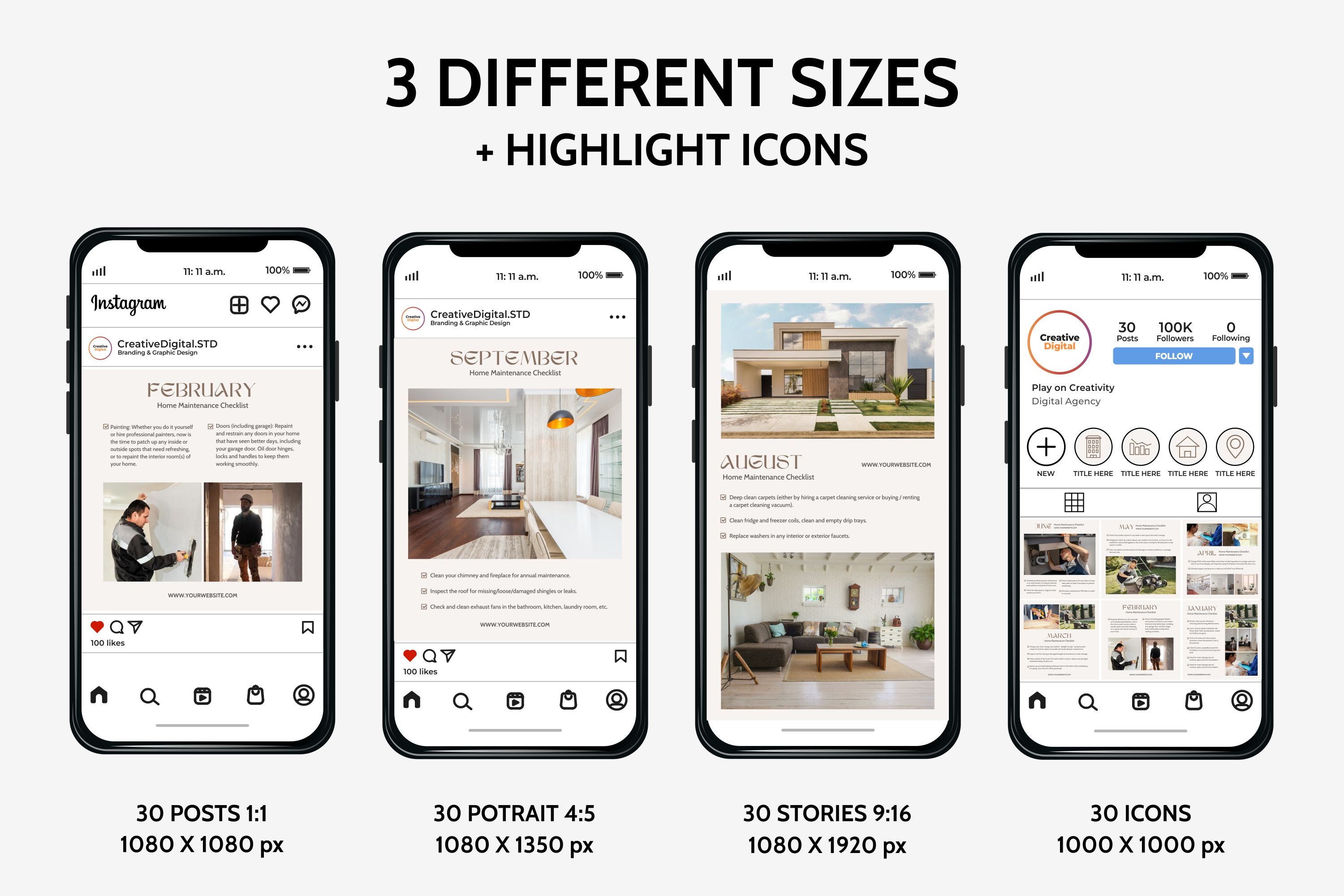 Home Decor IG Templates for Canva Home Decor IG Posts Home Decor IG ...