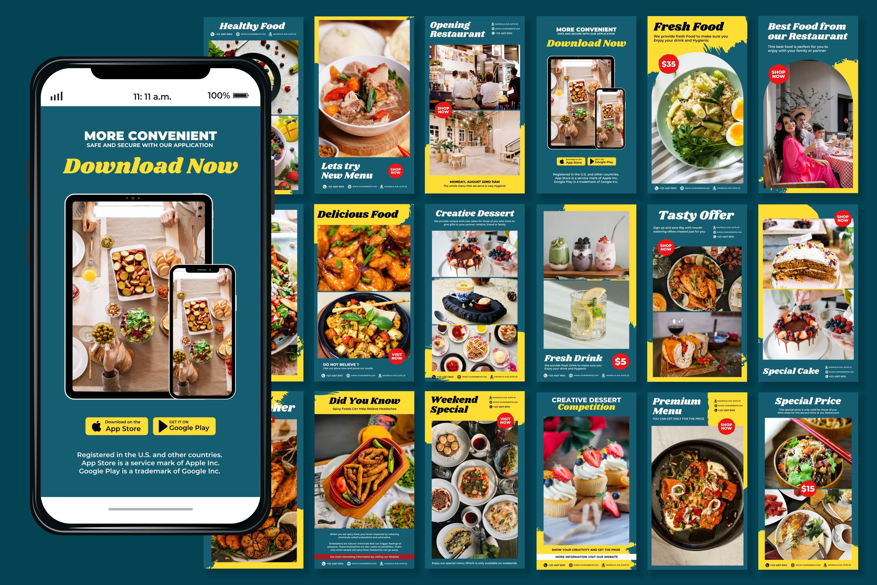 Restaurant Canva Templates Restaurant IG Templates Restaurant Feed ...