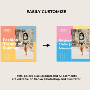 Summer IG Templates for Canva | Summer IG Posts | Summer IG Stories ...