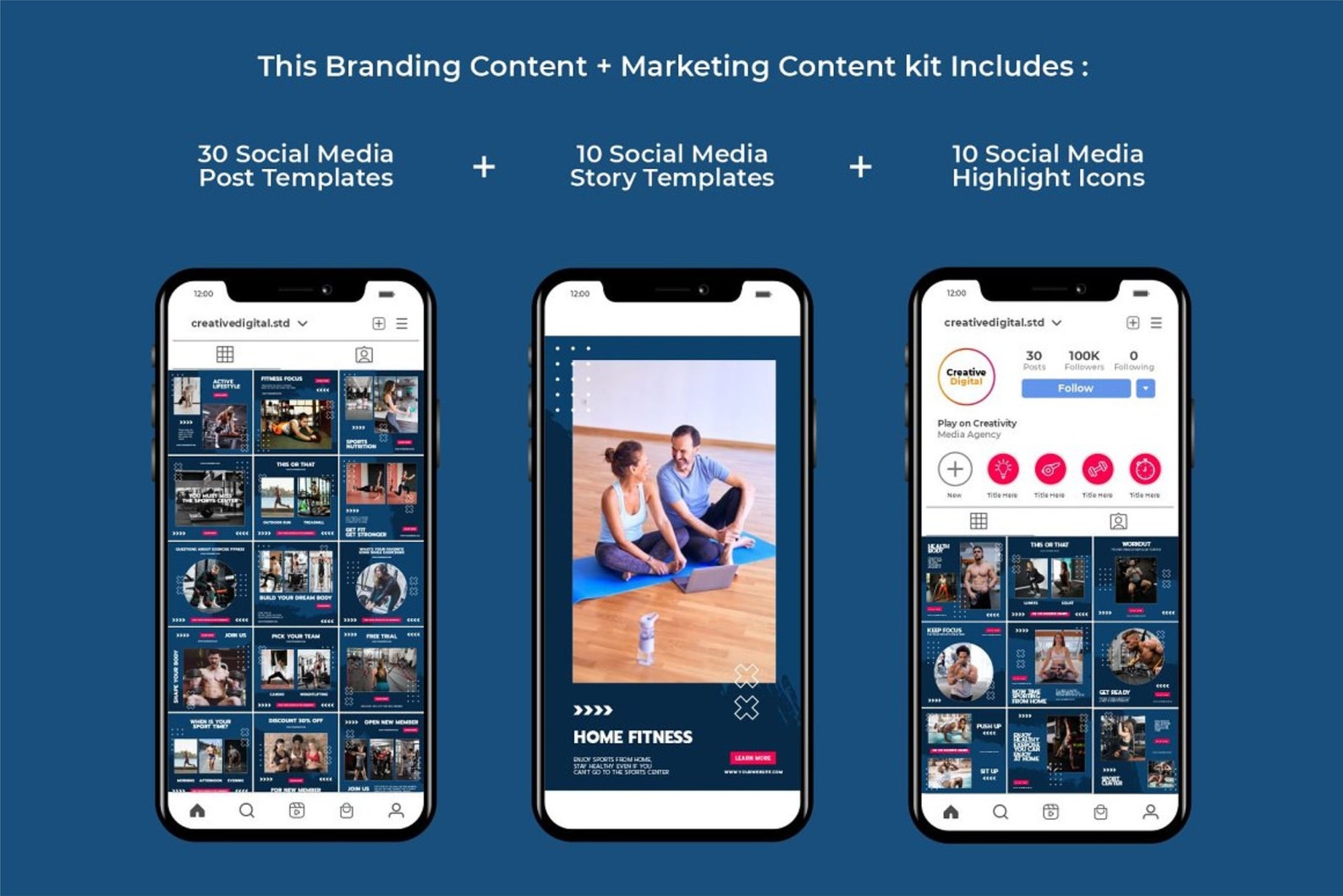 Fitness Canva Templates Fitness IG Templates Fitness Feed - Etsy