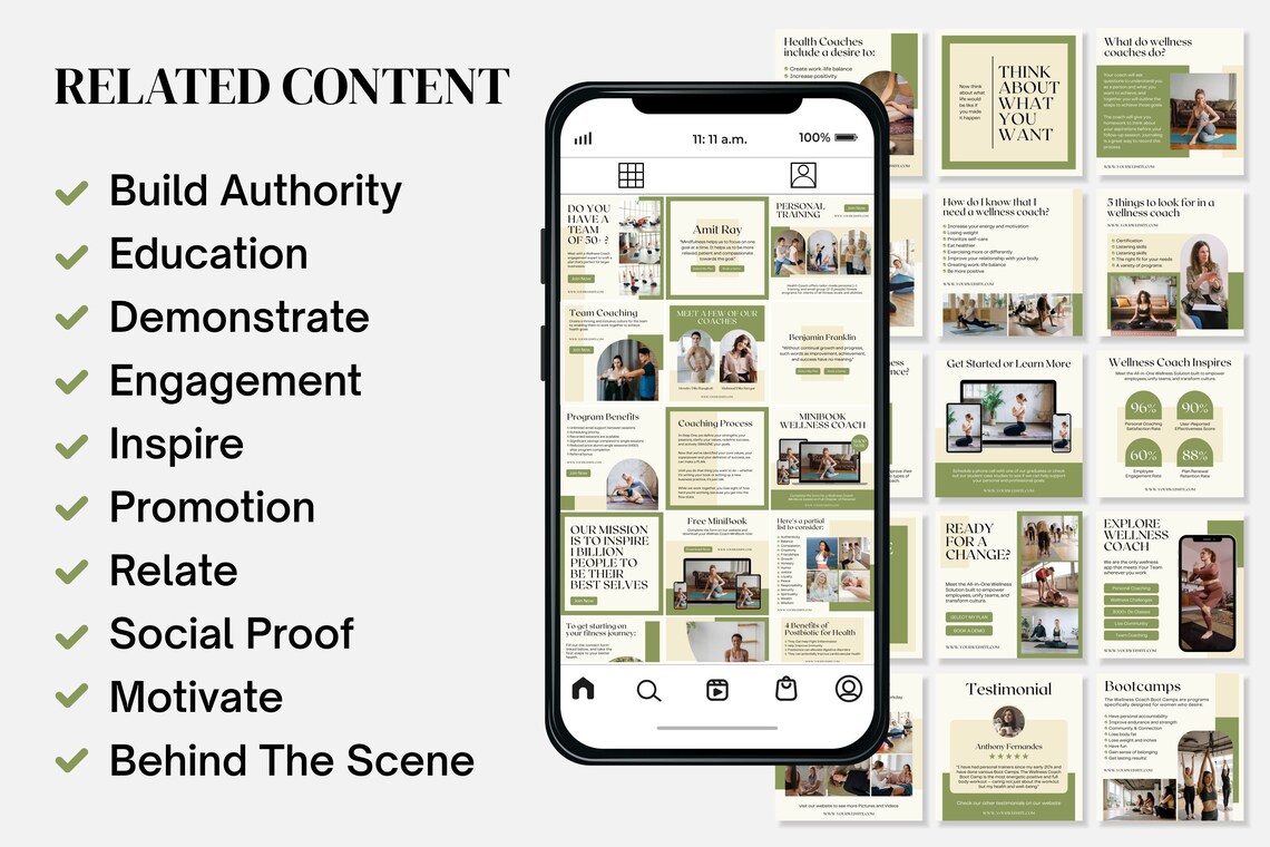 Wellness Canva Templates Wellness Social Media Templates - Etsy