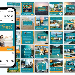 Travel Canva Templates | Travel IG Templates | Travel Feed-stories ...