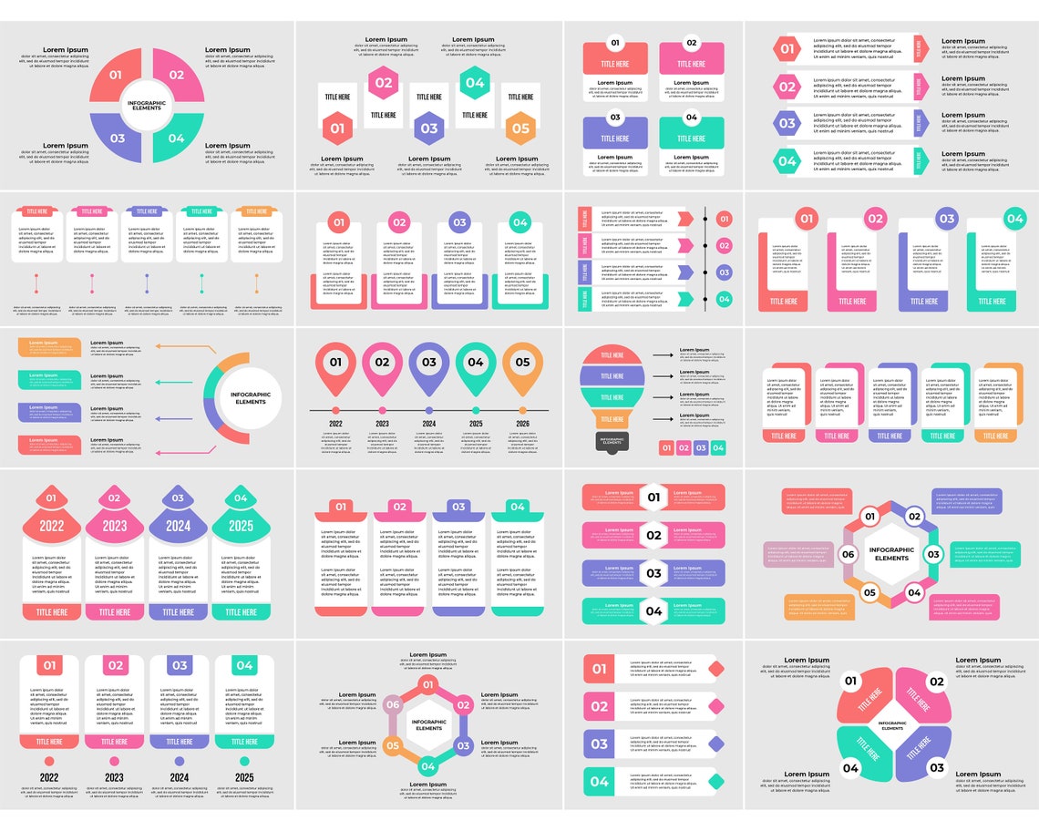 Editable Infographic Bundle Timeline Infographics Business - Etsy
