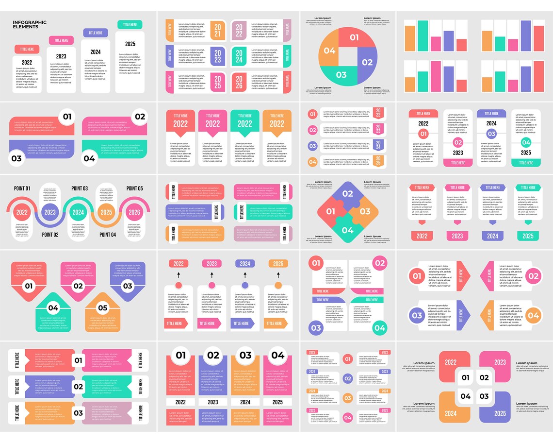 Editable Infographic Bundle Timeline Infographics Business - Etsy