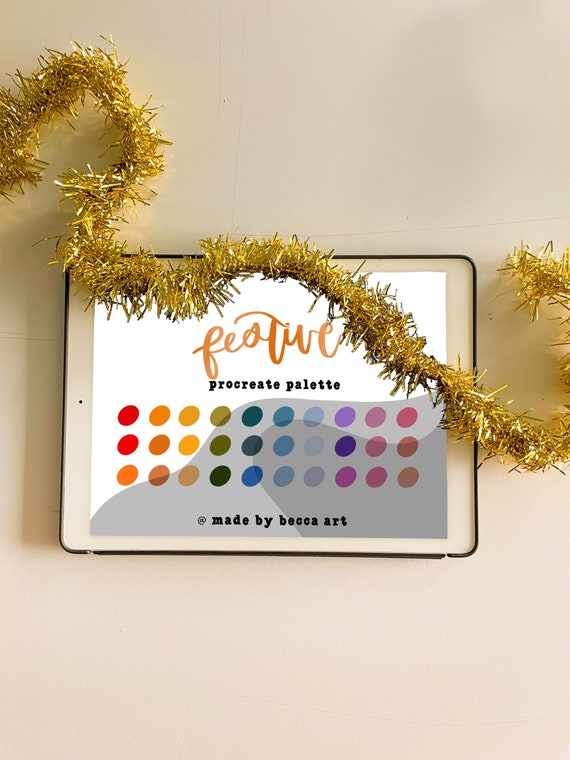 Festive Procreate Color Swatches Color Palette Christmas Etsy