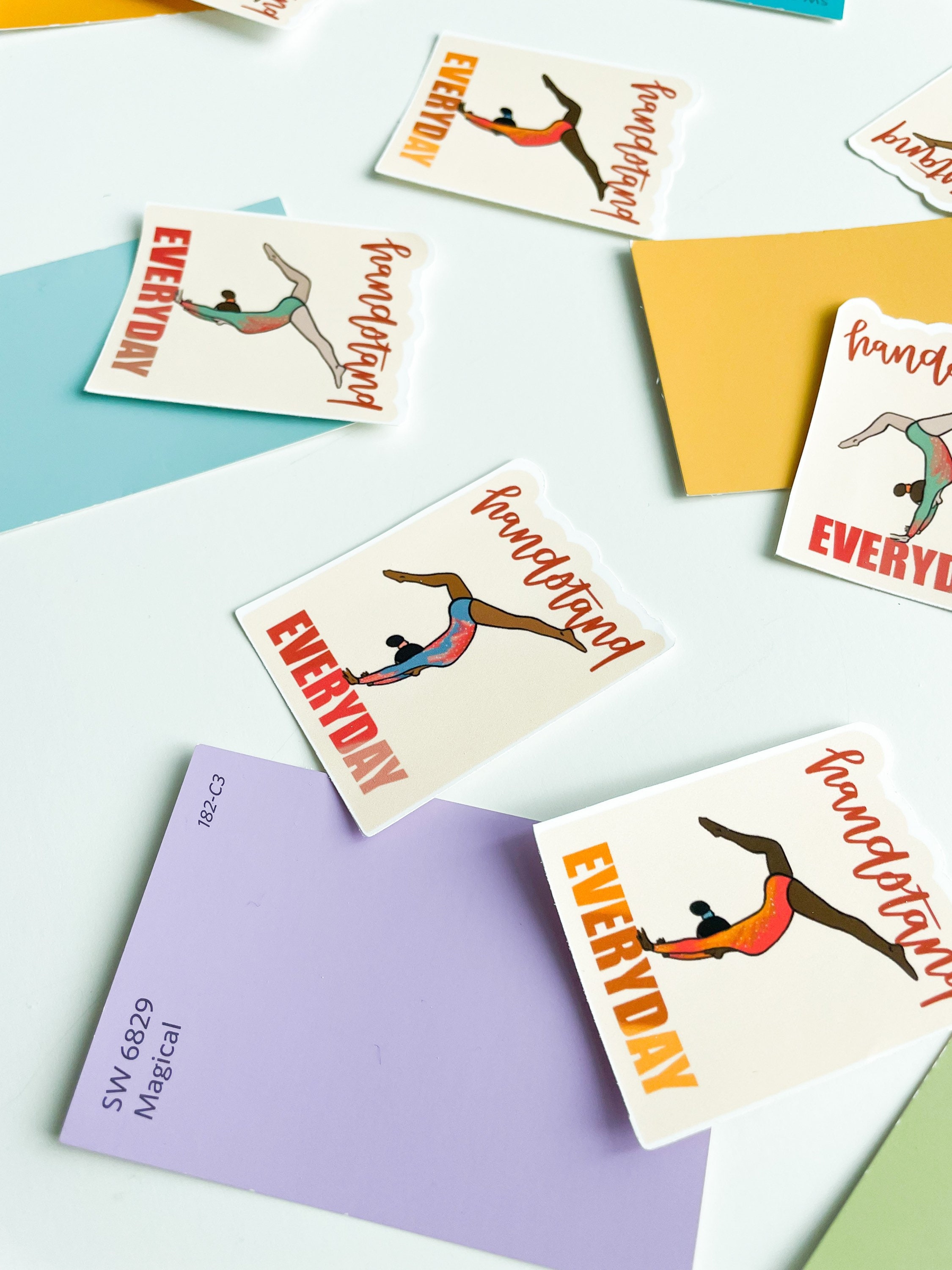 Handstand Everyday Sticker Pack/aesthetic Stickers/aesthetic - Etsy