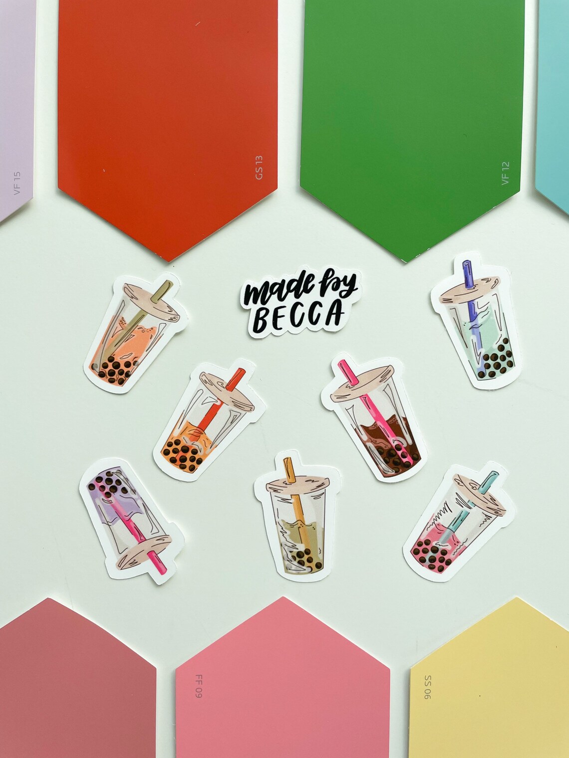 Bubble Tea Sticker Sheets/aesthetic Stickers/kawaii - Etsy