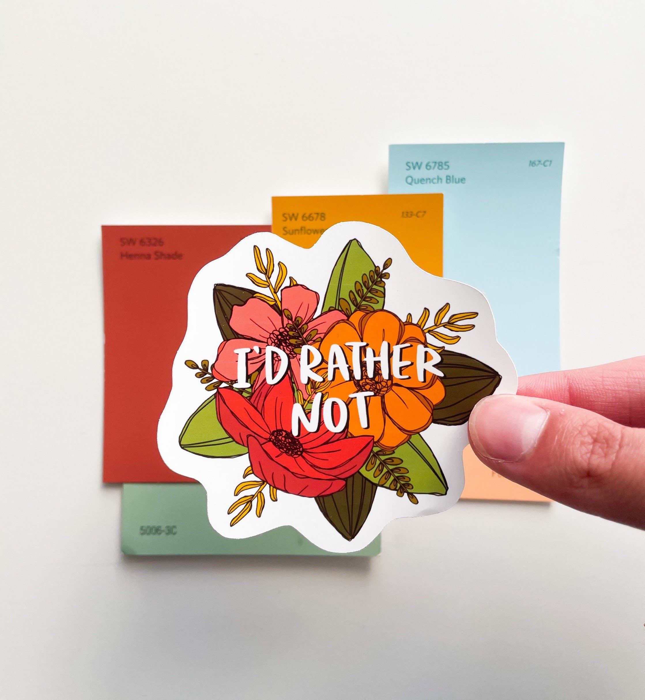 Id Rather Not Sticker/weatherproof Sticker/3 Inch Sticker/2 Inch ...