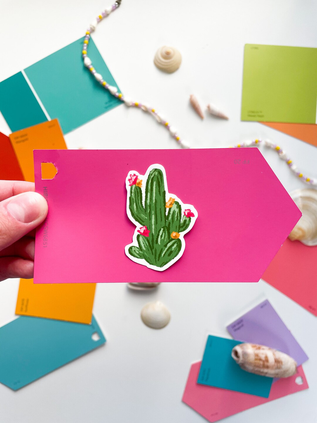 Summer Cactus Sticker/beach Stickers/summer Aesthetic/succulents ...