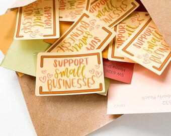 Support Small Business Stickers/weatherproof Stickers/2 Inch - Etsy