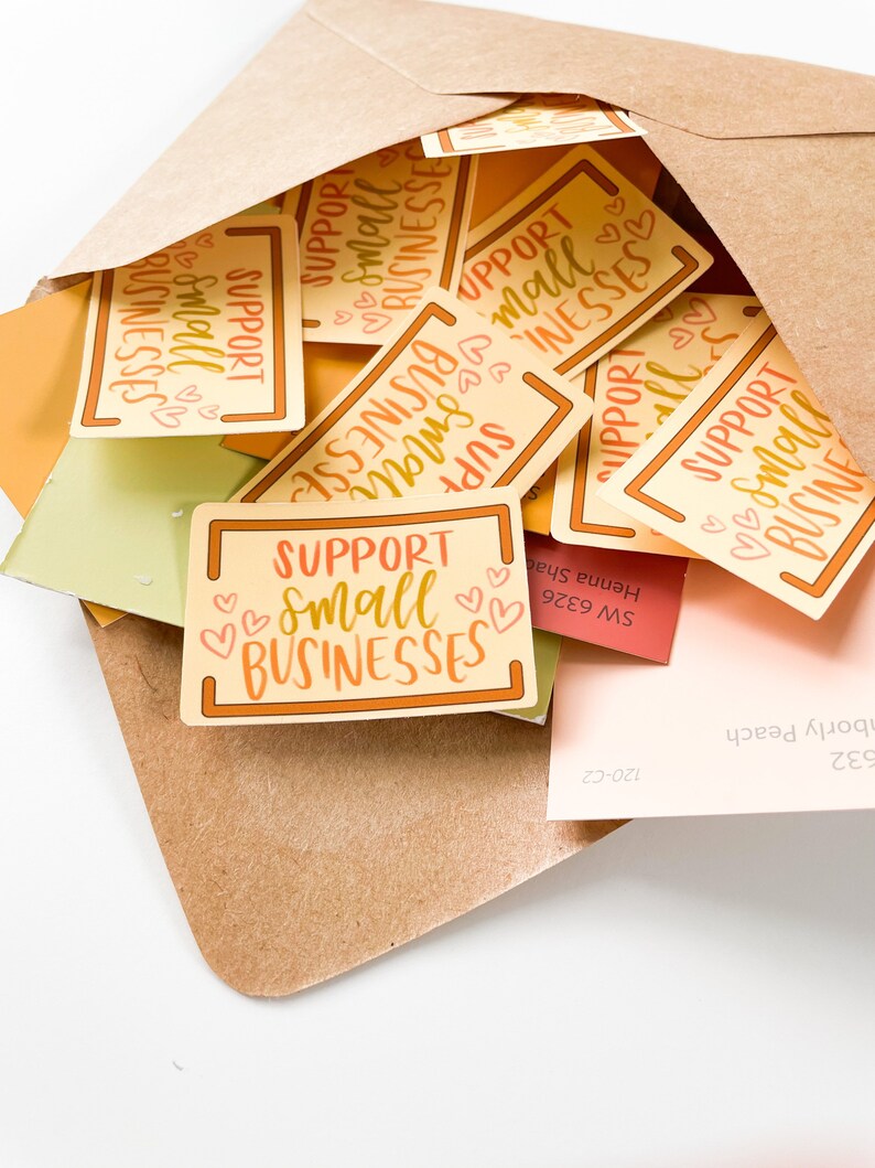 Support Small Business Stickers/weatherproof Stickers/2 Inch - Etsy