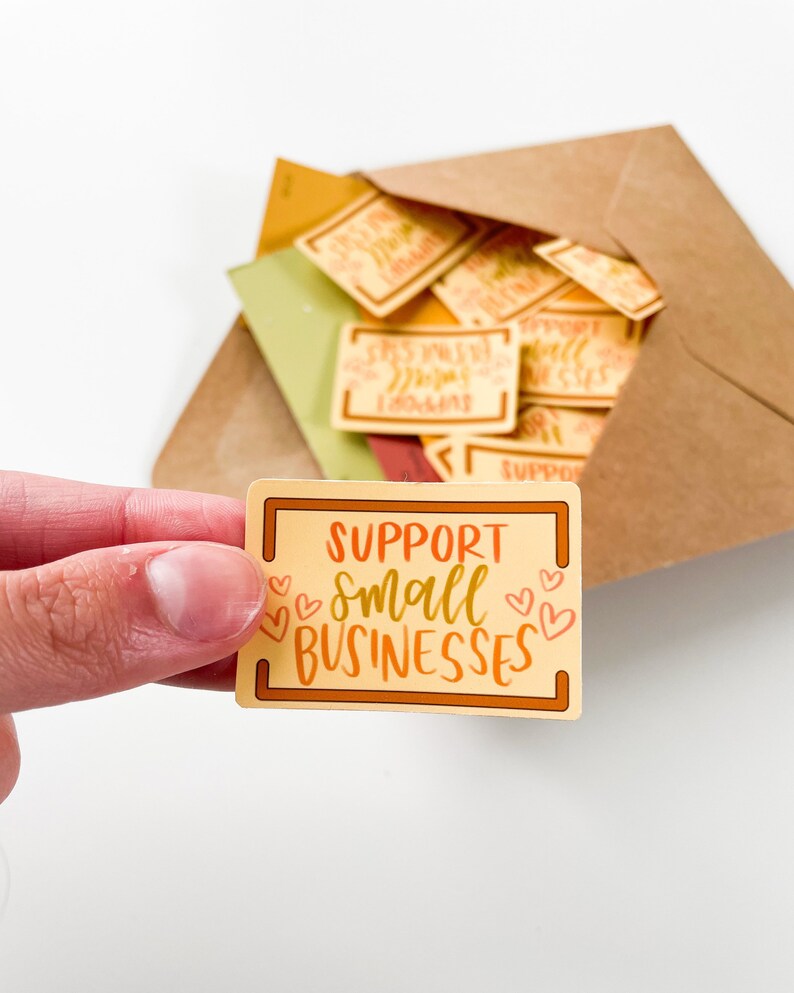Support Small Business Stickers/weatherproof Stickers/2 Inch - Etsy