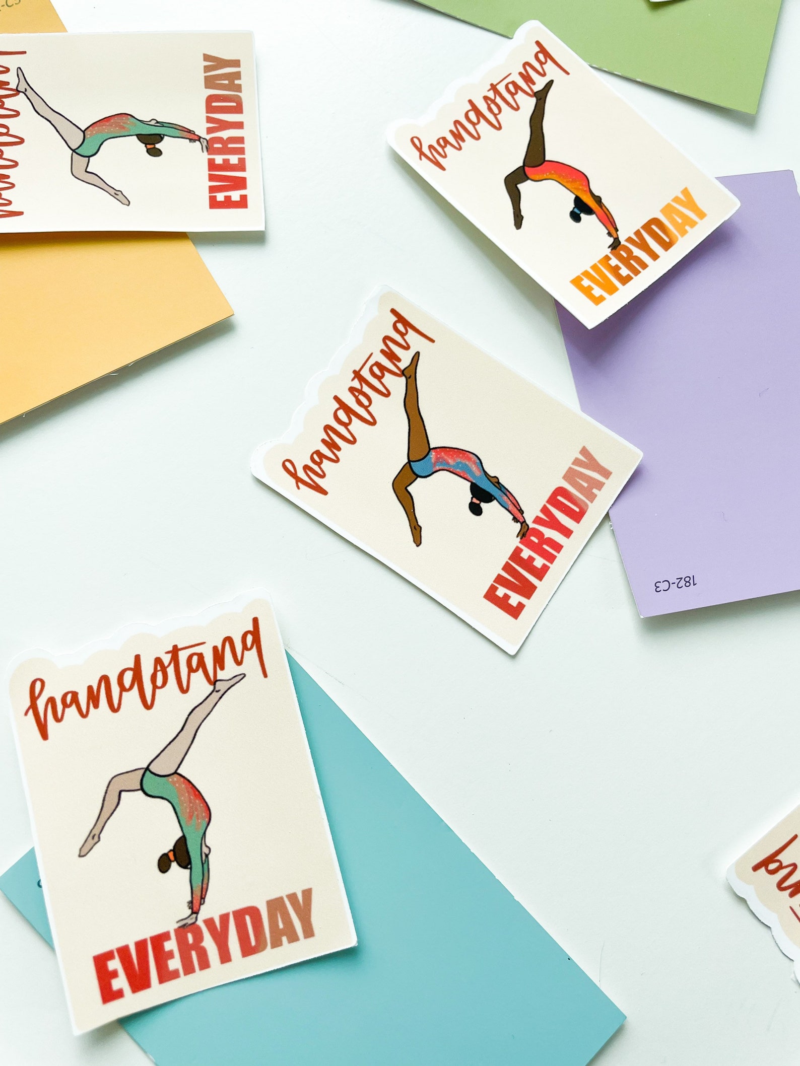 Handstand Everyday Sticker Pack/aesthetic Stickers/aesthetic - Etsy