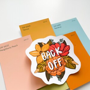 Back off Weatherproof Sticker/3 Inch Sticker/ 1 Inch Sticker/aesthetic ...