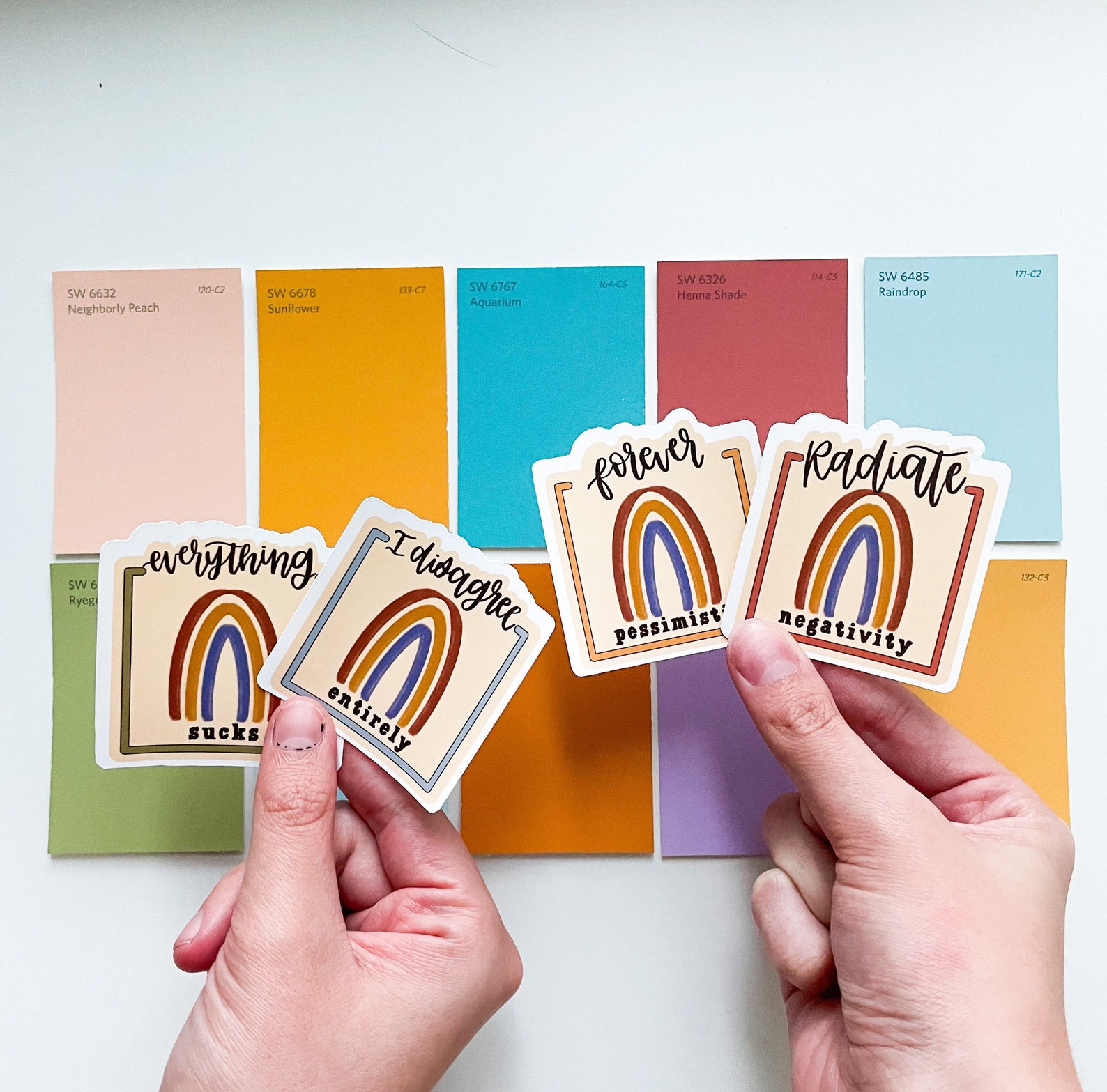 Negativity Sticker Pack/weatherproof Stickers/2 Inch Stickers - Etsy