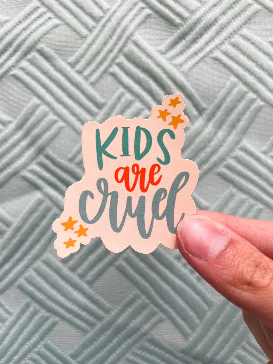 Kids Are Cruel Weatherproof Sticker/aesthetic Stickers/laptop Stickers ...