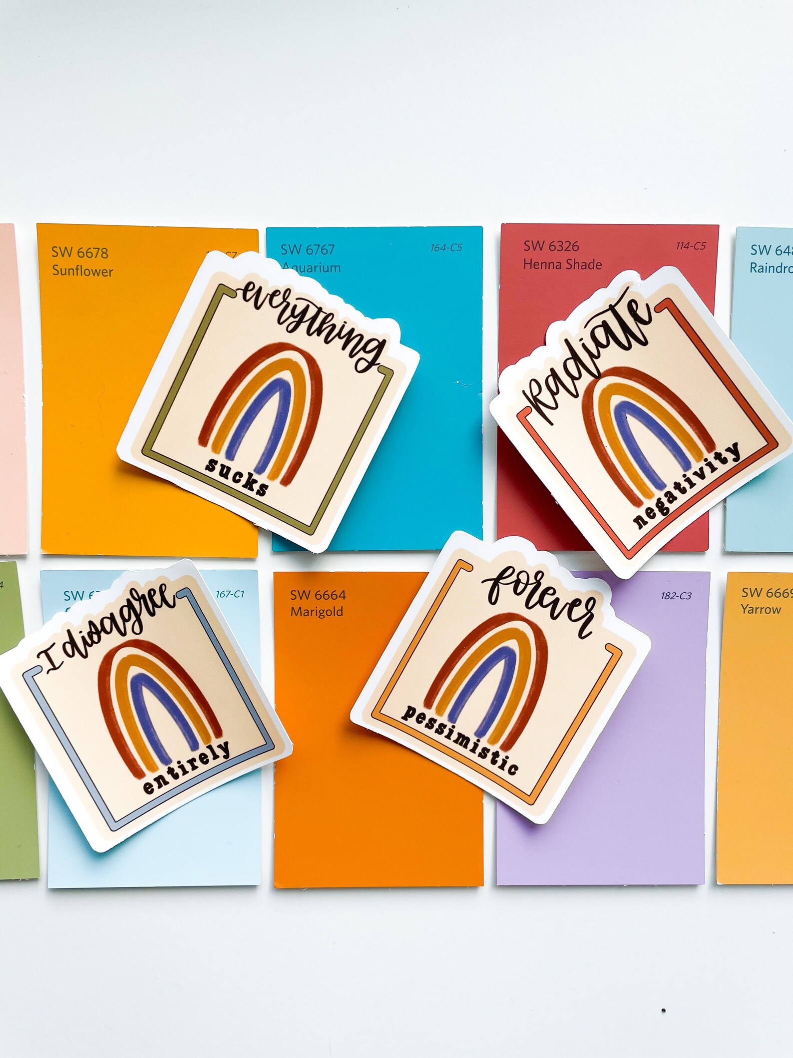 Negativity Sticker Pack/weatherproof Stickers/2 Inch Stickers - Etsy