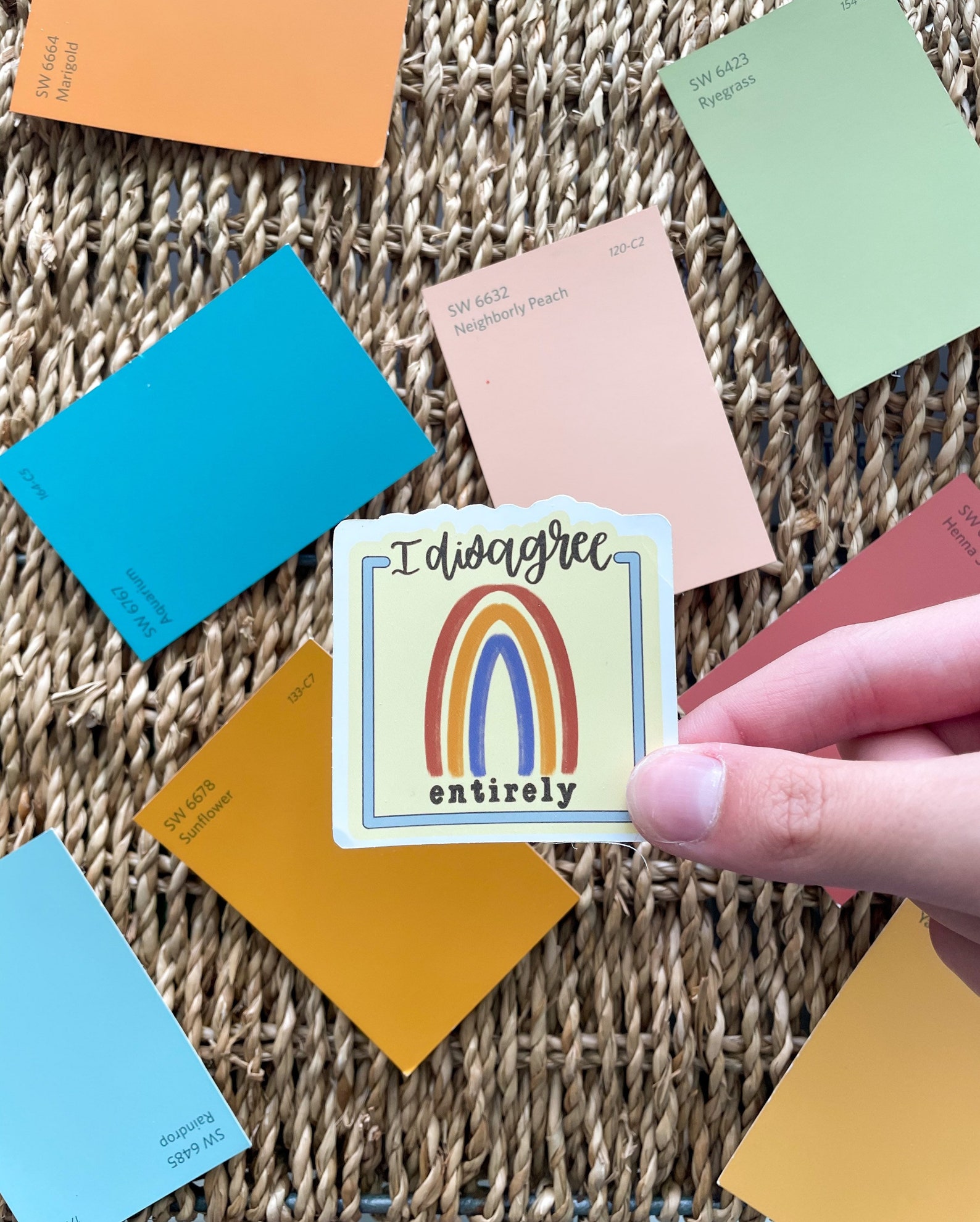 I Disagree Entirely Sticker/ Weatherproof Sticker/ 2 inch | Etsy