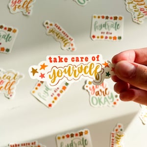 Self Care Sticker Pack Laptop Stickers Water Bottle Weatherproof Matte ...