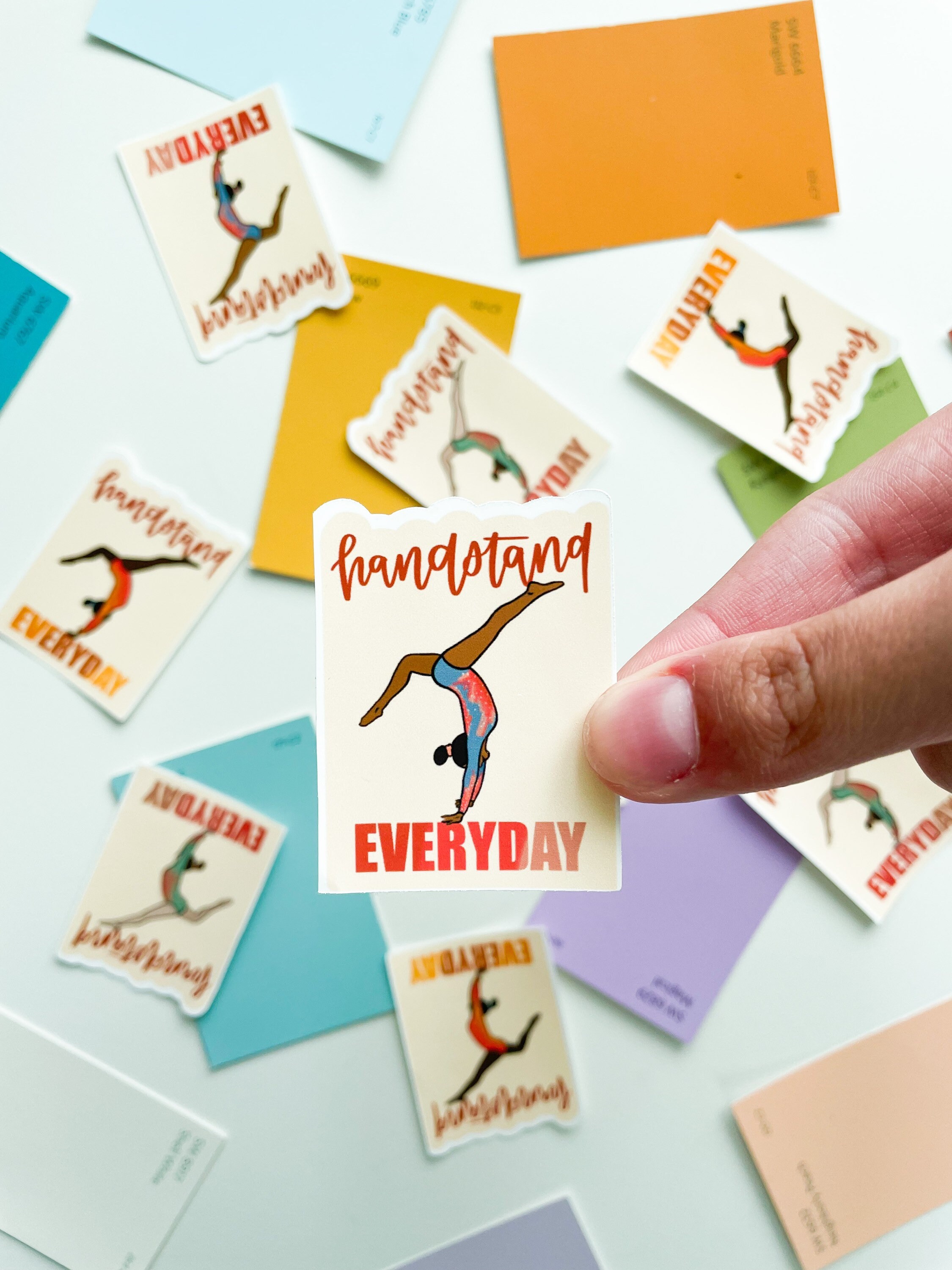 Handstand Everyday Sticker Pack/aesthetic Stickers/aesthetic - Etsy