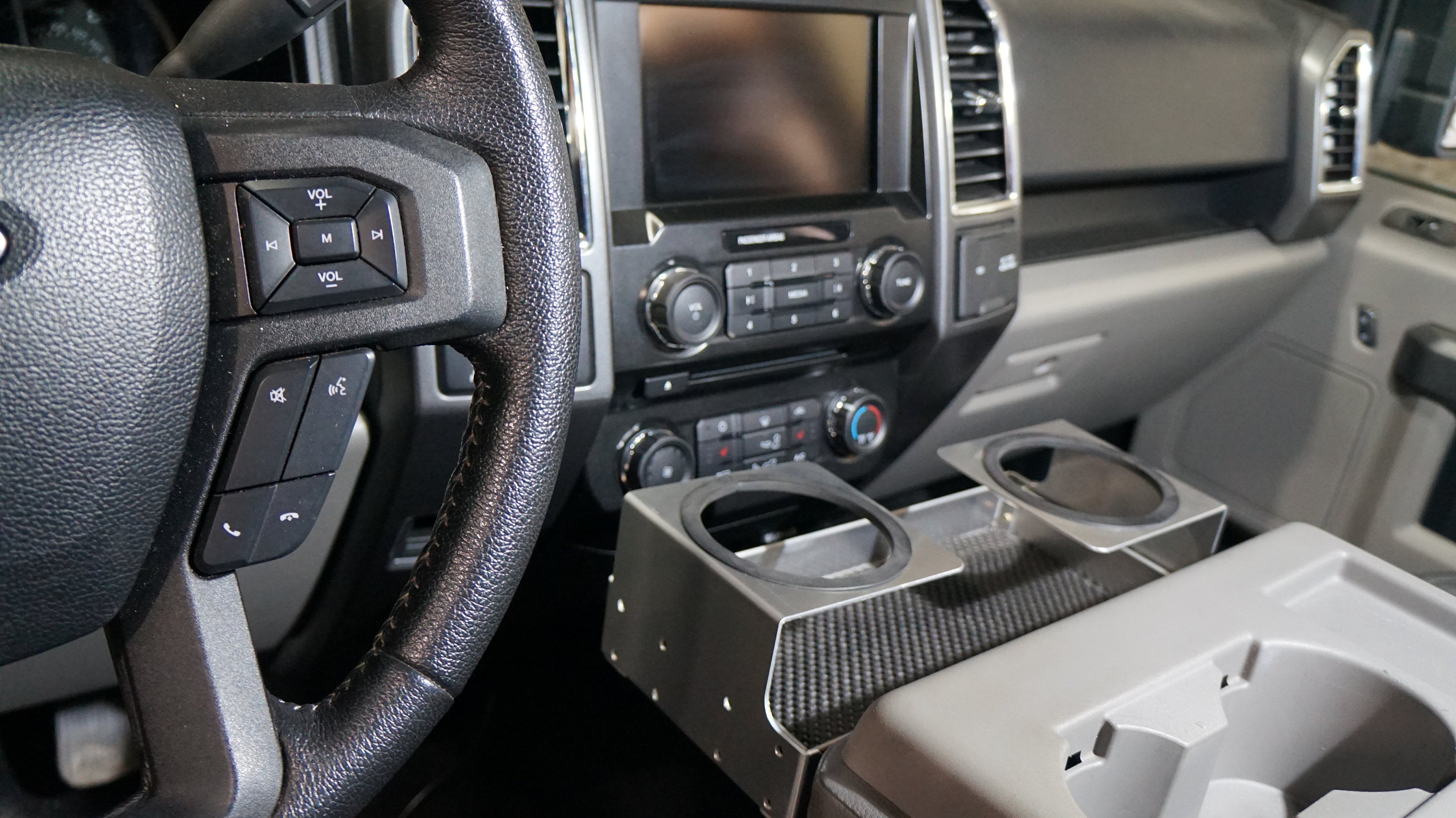 Ford F-series Aluminum Double Cup Holder Tray: Center Seat Console ...