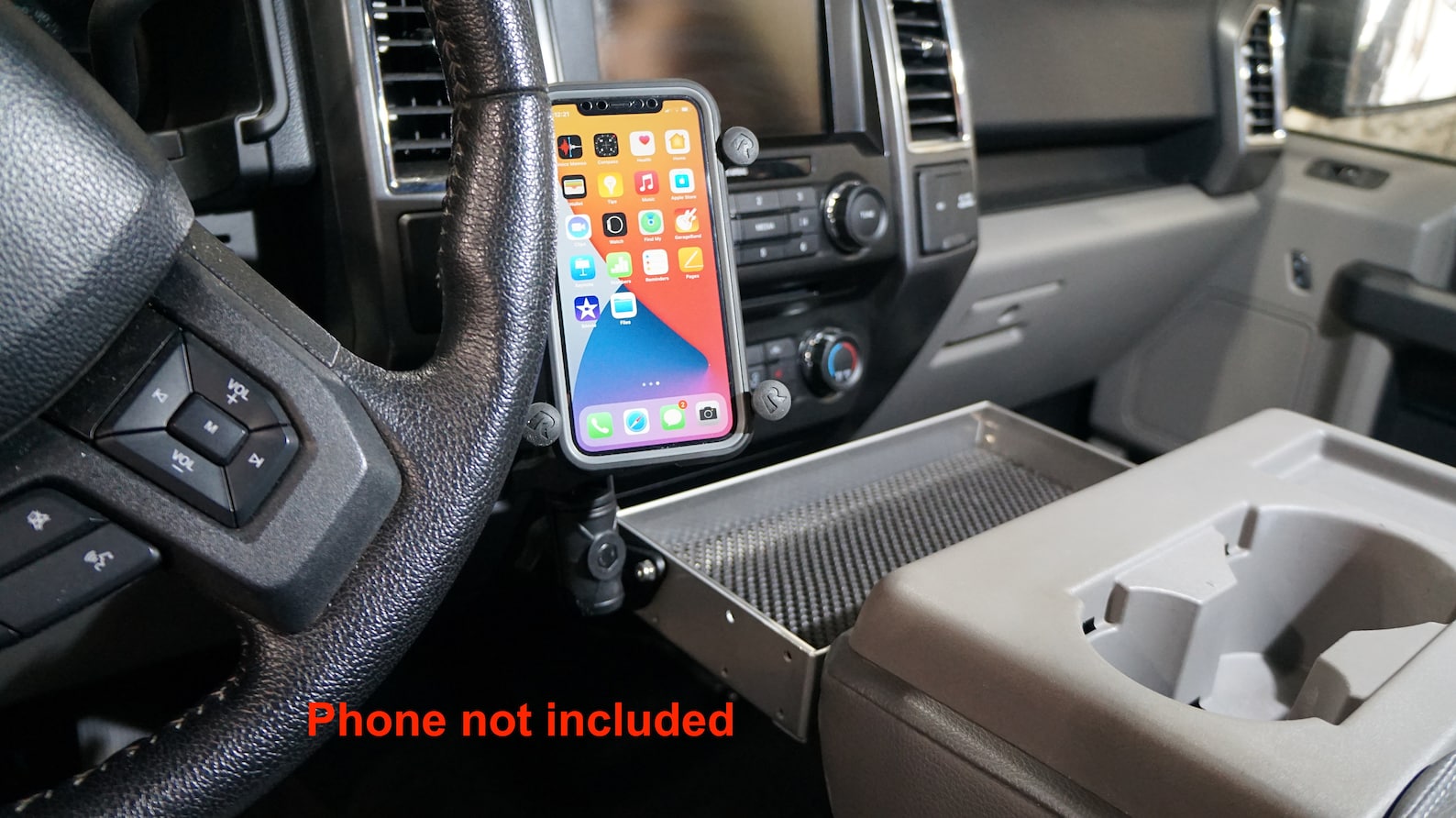 Ford F-series Front Seat Tray Organizer With Phone Mount (2011-2026) - Etsy