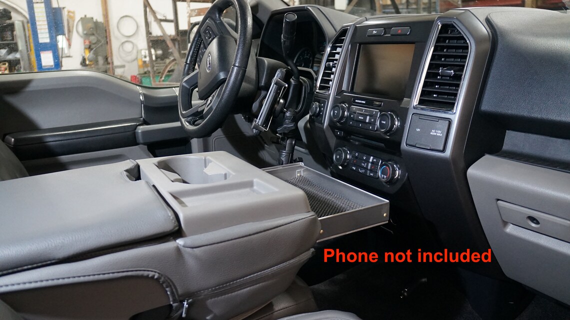 Ford F-series Front Seat Tray Organizer With Phone Mount (2011-2026) - Etsy